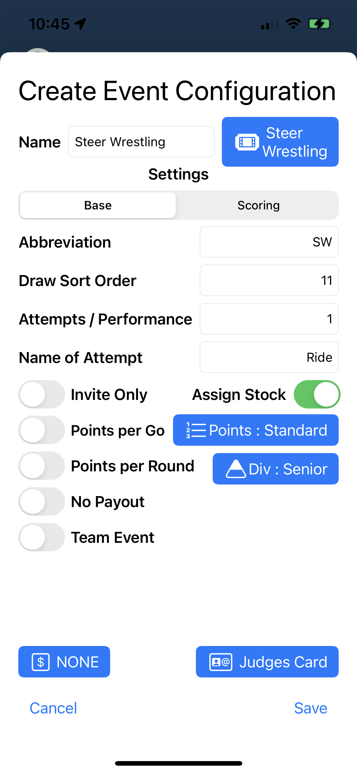 Admin: Continuing Setup: Events - RodeoReady