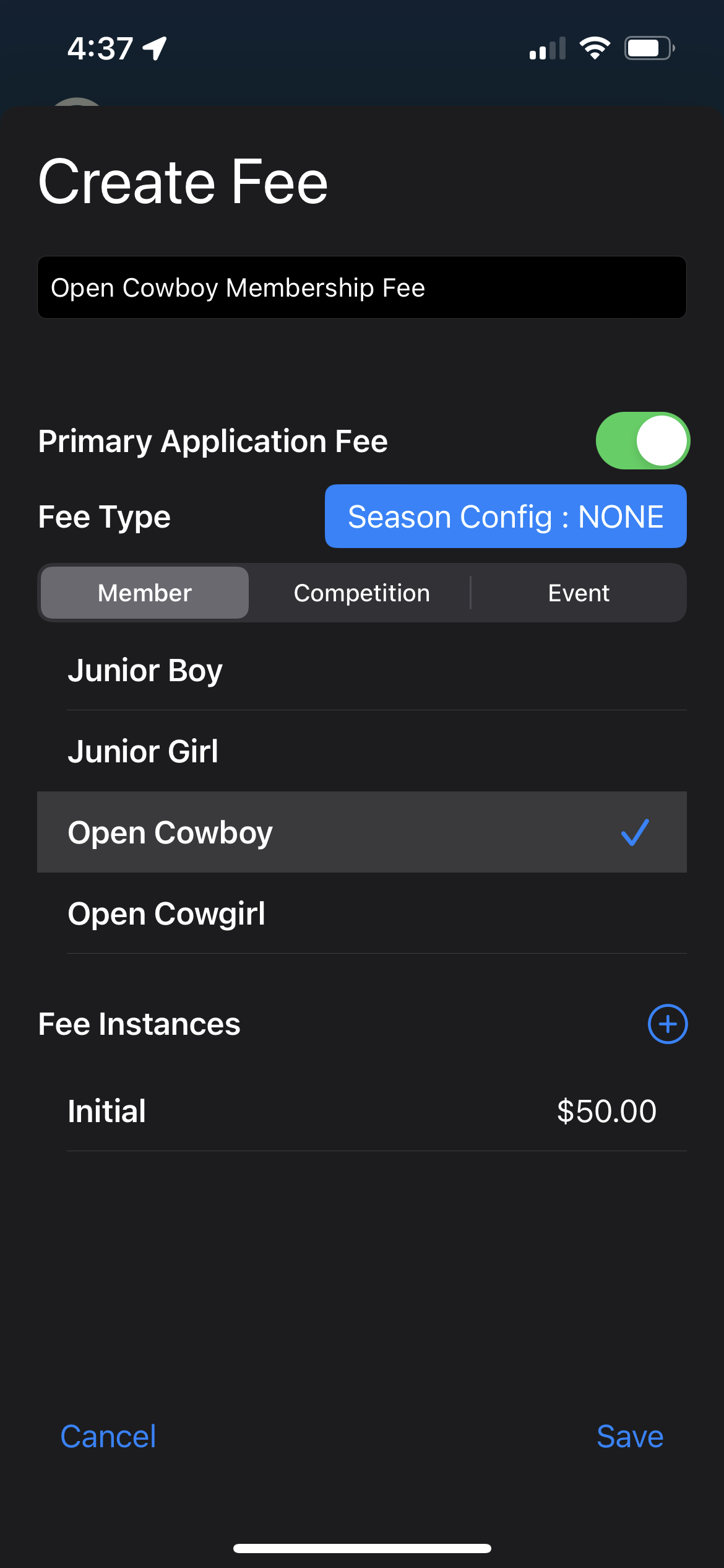 Admin Continuing Setup Fees Rodeoready