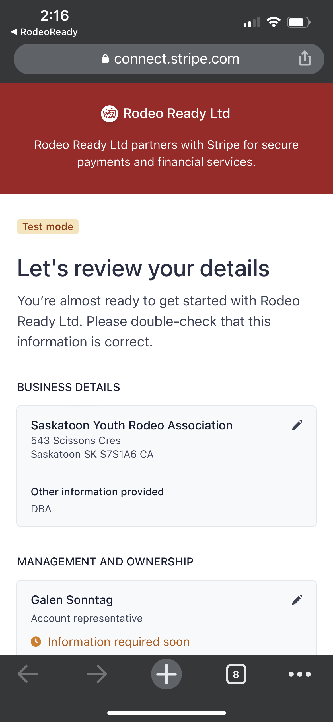 Admin Continuing Setup Payments Rodeoready