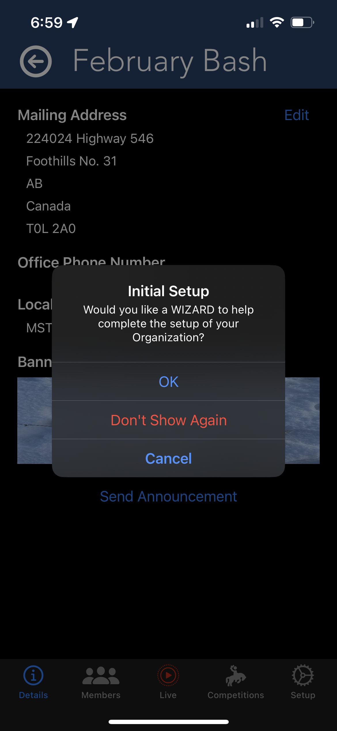Admin Setup Wizard Rodeoready