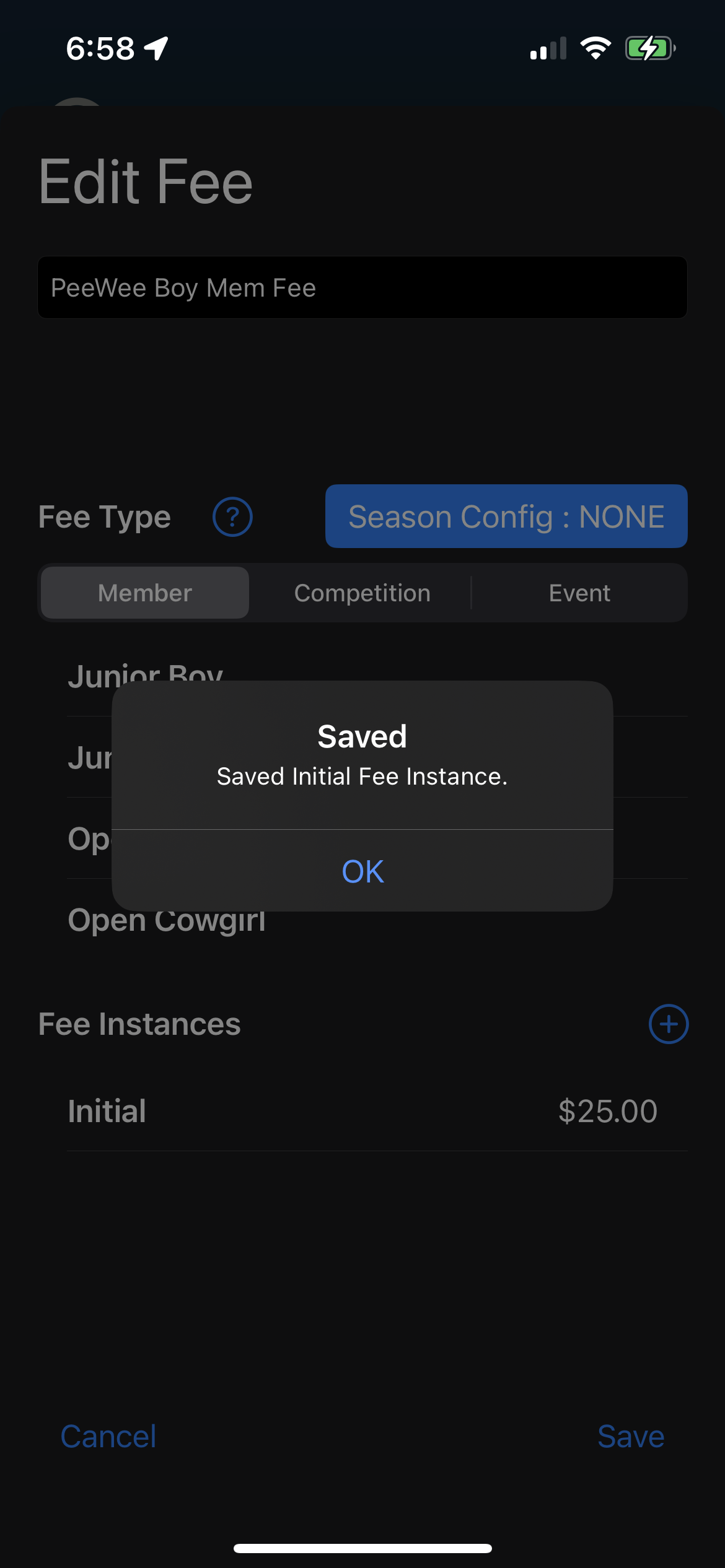 Admin: Continuing Setup: Fees - RodeoReady