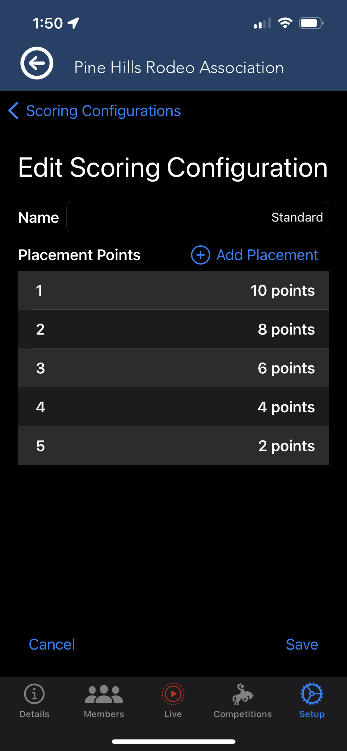 Admin: Continuing Setup: Points - RodeoReady